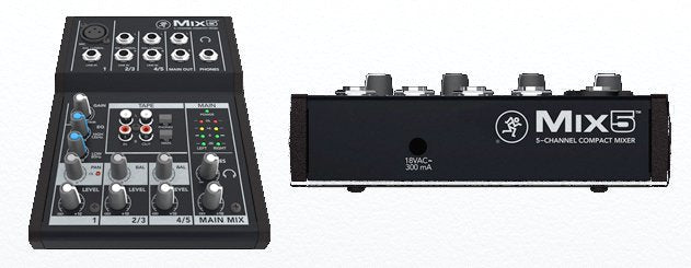 Mackie Mix5 Compact 5-Channel Mixer - Sonorisation Trans Musical